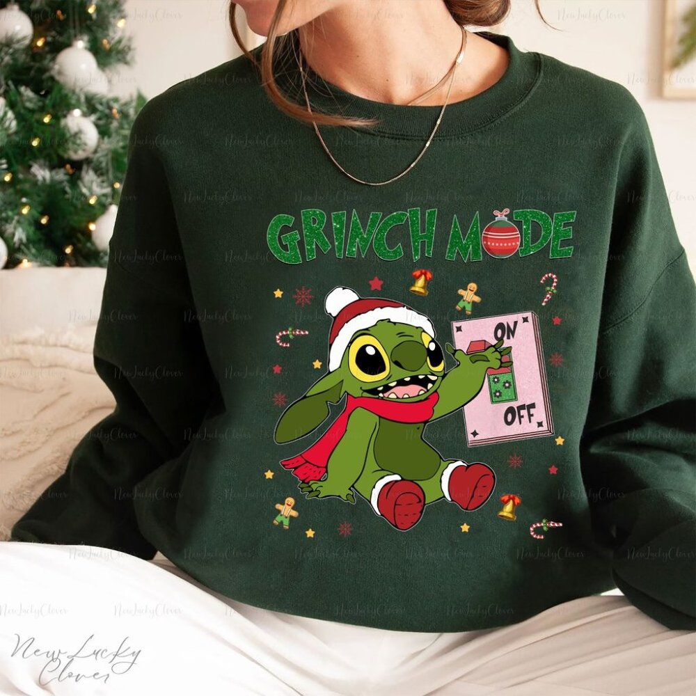 Grinch Stitch Mode On Disney Christmas Stole Family M… - Gem